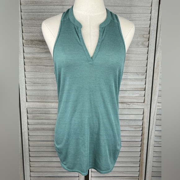 Prana | Tops | Prana Corazon Ribbed Open V Neck Tank Top W Cutout Back ...